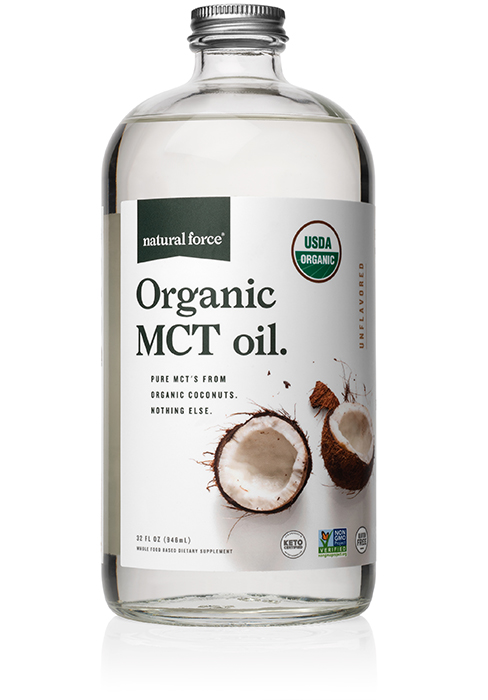Amazon.com: Natural Force Organic Pure C8 MCT Oil – Liquid MCT Oil in Glass Bottle Container ...
