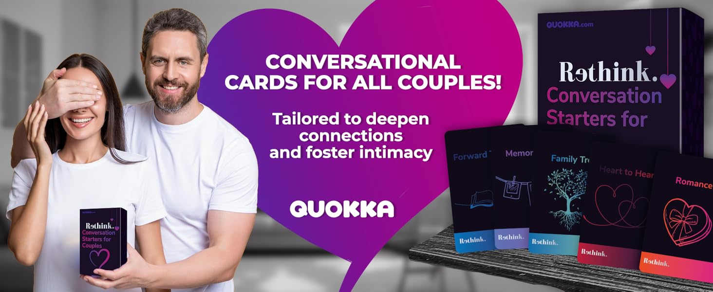 Amazon.com: QUOKKA Conversation Cards for Couples Game - Know Me Better Questions for Couples ...