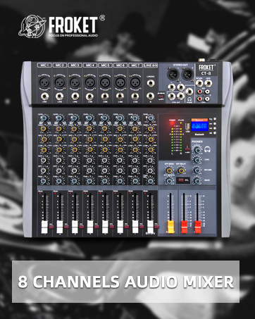Amazon.com: Audio Mixer Froket Professional 8-Channel Audio Interface ...