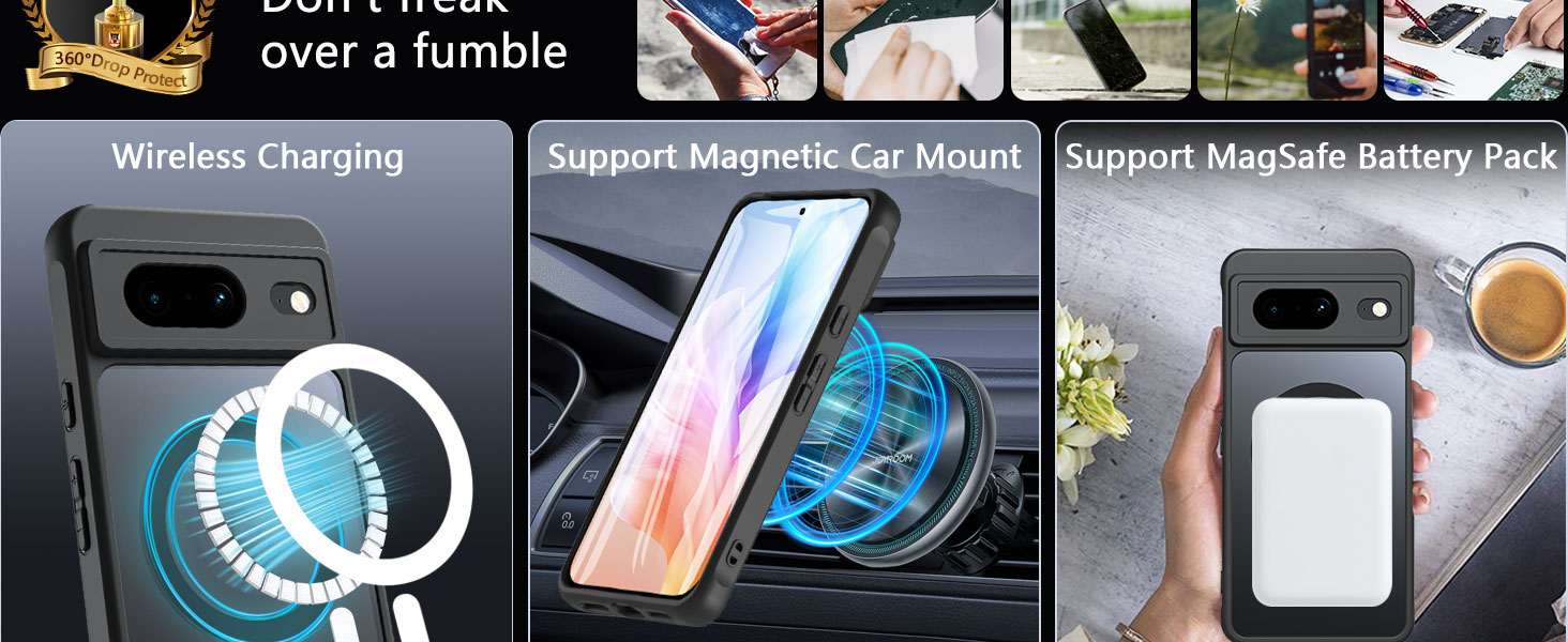 Amazon.com: ottpluscase for Pixel 8 Case Compatible with Magsafe, [Google Pixel 8 Case with ...