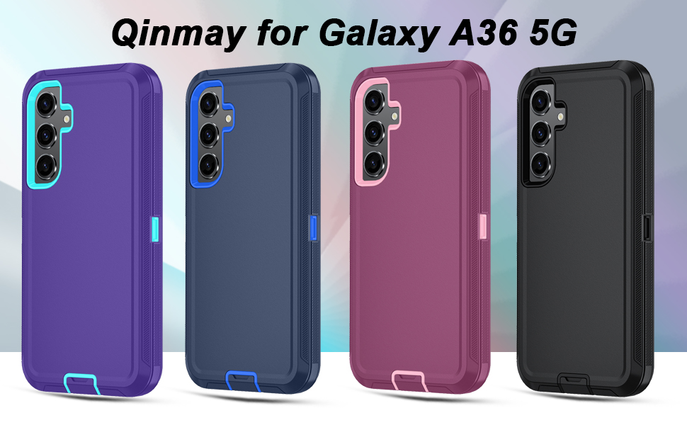 Amazon.com: Qinmay Funda para Samsung Galaxy A36 5G con protector de pantalla HD, resistente a ...