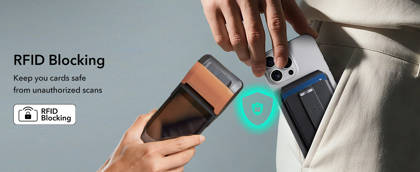 Amazon.com: ESR Geo for Magsafe Wallet with Full Find My Functionality,5 Card-Holder, RFID ...