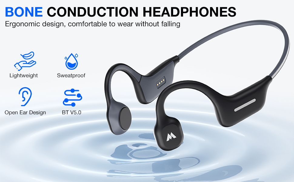 Amazon.com: EARTEANA Wireless Bone Conduction Headphones, Bluetooth ...