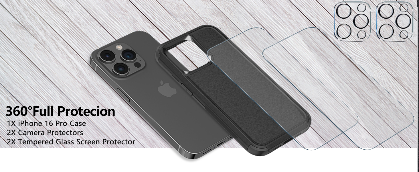 Amazon.com: Diverbox for iPhone 16 Pro Case [Shockproof] [Dropproof] [Tempered Glass Screen ...