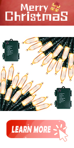 Amazon.com: Minetom Clear Christmas Lights Set 100 Count 25 Feet ...