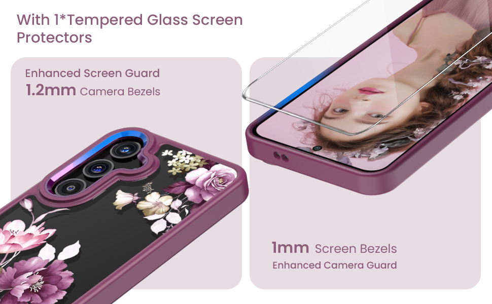 Amazon.com: DagoRoo for Samsung S24 5G Case with Tempered Glass Screen Protector, Galaxy S24 5G ...
