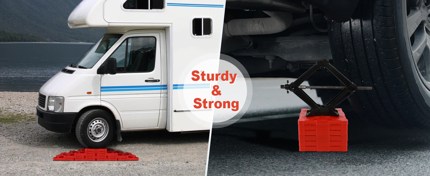 Amazon.com: SKYJDM RV Leveling Blocks, 12 Pack Camper Interlocking ...