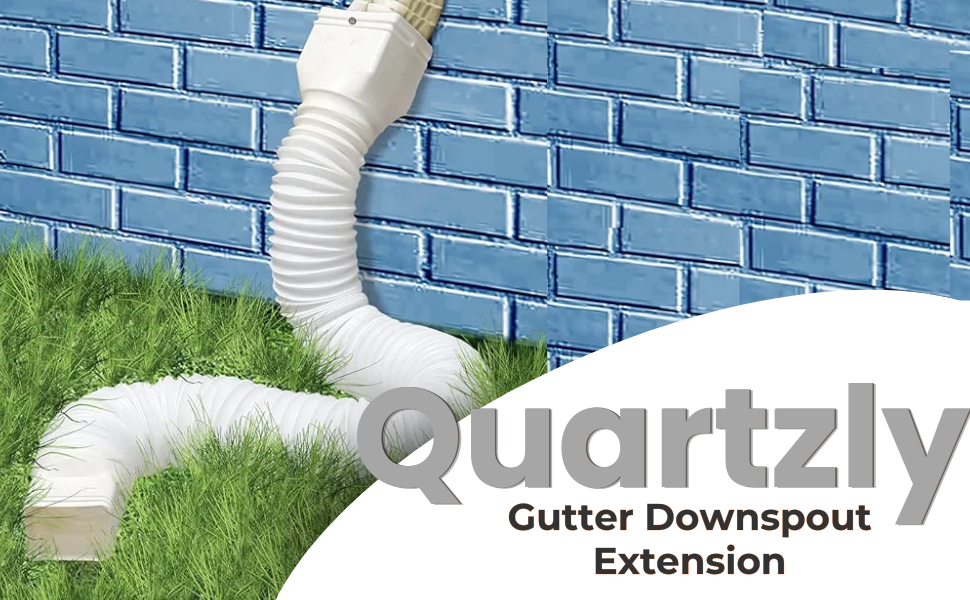 2-Pack White Flexible Gutter Downspout Extensions - Durable Downspout ...
