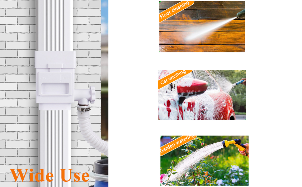 Rain Barrel Diverter Kit, Downspout Diverter Fits for 2"x 3" or 3"x 4 ...