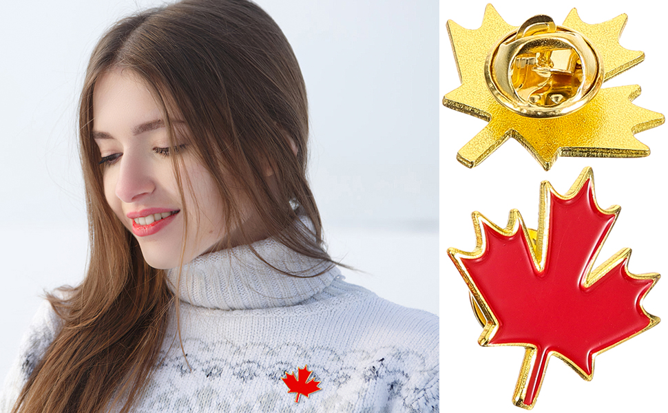 Operitacx 40 Flag Pins Maple Leaf Lapel Pin Canadian National Lapel Pin ...