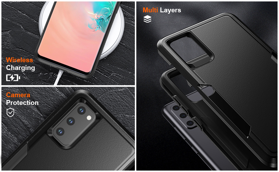 AIOVETEAB Defender Case Designed for Samsung Galaxy S20 Case, Heavy Duty Shockproof Rugged ...