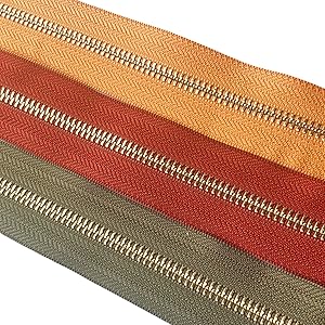 Amazon.com: Wonesifee Gold Metal Zippers 8pcs #5Separating Zippers Bulk Multicolor Y-Teeth ...