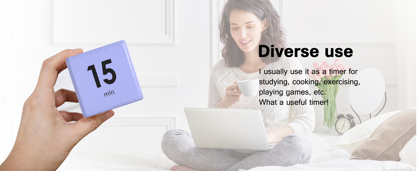 Amazon.com: Cube Timer,Pretmess Gravity Flip Kitchen Timer for Time Management and Countdown ...