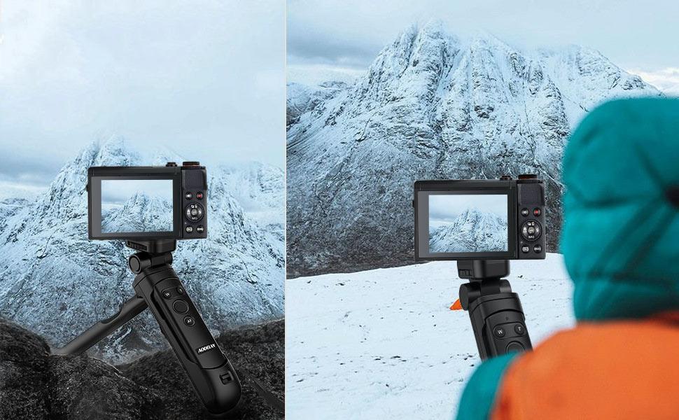 Amazon.com : AODELAN Camera Shooting Grip, Handle Mini Tripod with BR-E1B Wireless Remote ...