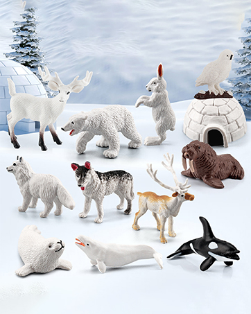 Amazon.com: Arctic Animal Figurines Toys Playsets 12 Pcs Ocean Animal Mini Polar Animal Figures ...