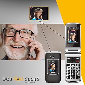 beafon, SL645, Silverline, Großtastentelefon, Seniorenhandy mit SOS Notruftaste, Klapphandy, XXL ...