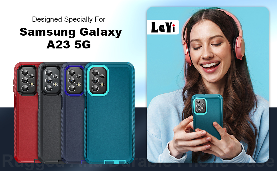 Amazon.com: LeYi for Galaxy A23 5G Phone Case: A23 Case [Not Fit A23 UW Version] with 2 Pack ...