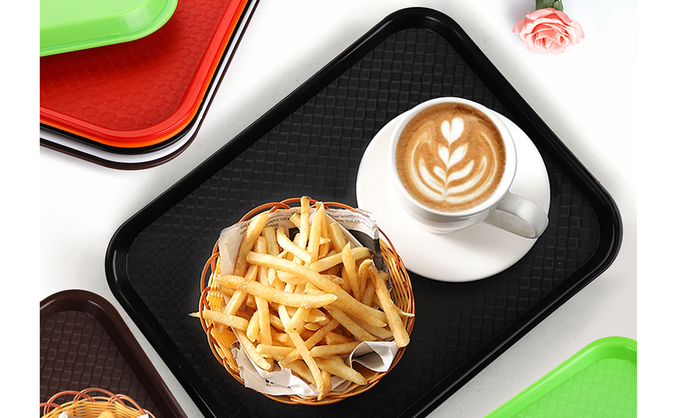 Amazon.com: Yarlung 6 Pack Plastic Fast Food Trays, 16x12 Inches ...