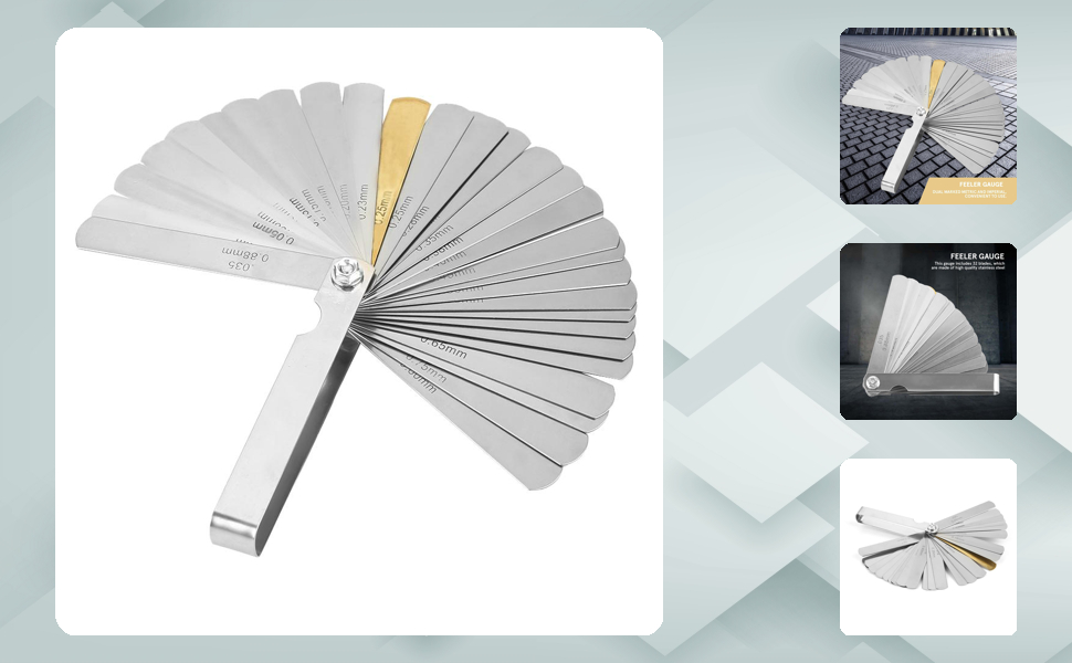 Jauges d'Épaisseur de Précision, Jauge d'Épaisseur, 32 Lames Jeu de ...