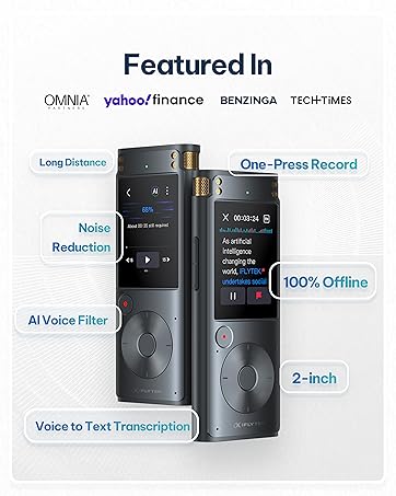 Amazon.com: iFLYTEK AI Voice Recorder with Playback & Voice Activated Recording, 32GB Digital ...