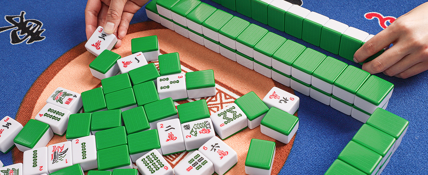 Amazon.com: GUSTARIA American Mahjong Set, Mahjong Game Set with 166 Numbered 1.5" Large Size ...