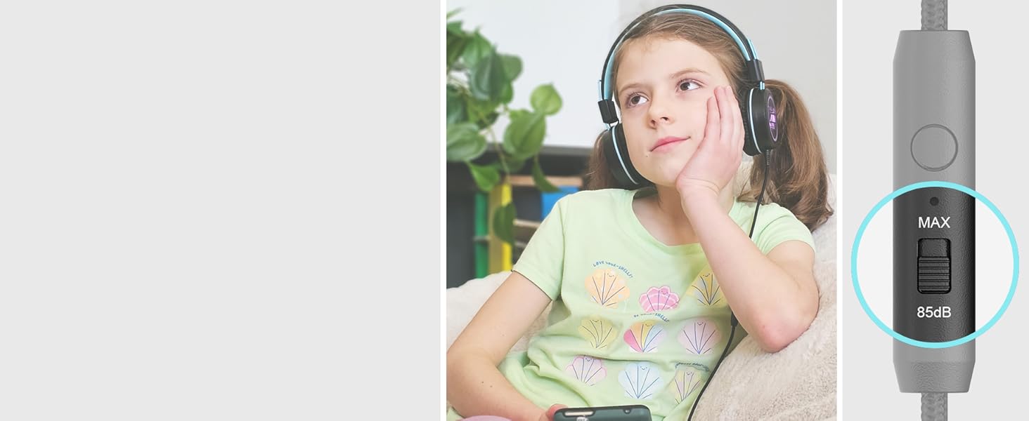 Amazon.com: MEE audio KidJamz KJ55 Safe Listening USB-C Headphones for Children with Multicolor ...
