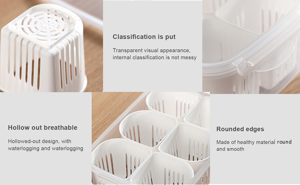 Amazon.com: MANMAOHE Fridge Food Storage Containers with Lids Airtight Refrigerator Food Fresh ...