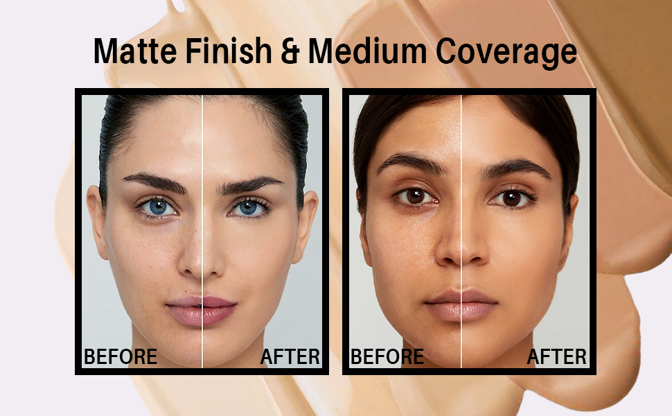 Amazon.com : FV Waterproof Foundation, Flawess Lightweight Matte Liquid Foundation Makeup for ...