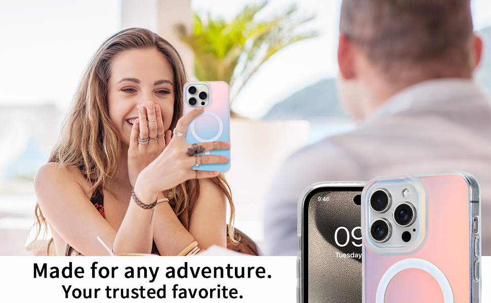 Amazon.com: Generic Designed for iPhone 15 Pro Max Fluorescent Iridescent Translucent Matte Case ...