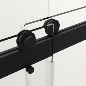 Shower Door,68-72" W x 76" H Frameless Shower Door, Double Sliding Glass with 3/8" (10mm) Clear ...