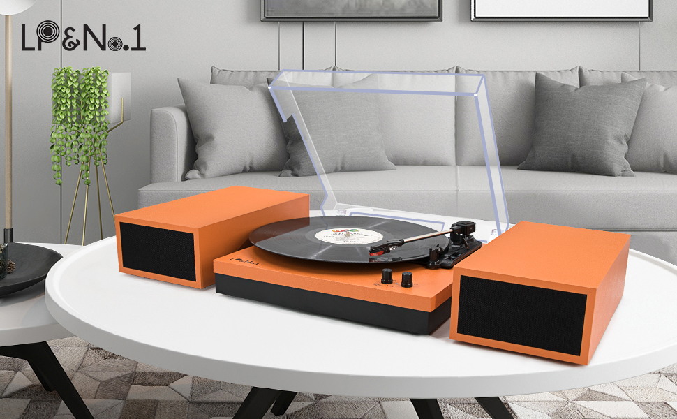 Mua Vinyl Record Player, Vinyl Turntables with Dual Stereo Bookshelf ...