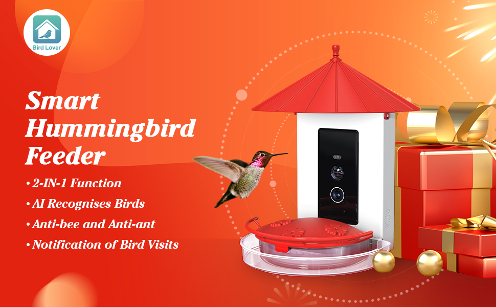 Amazon.com : Hummingbird Feeder with Camera, Free AI Forever Birds Identification Live View ...