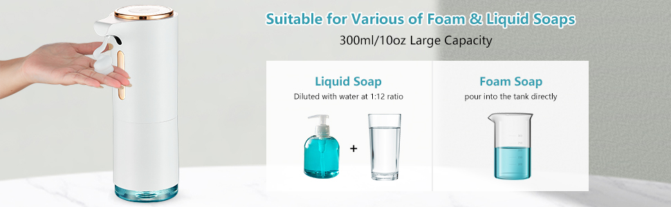 Amazon.com: Automatic Foaming Soap Dispenser, 3 Levels Adjustable Touchless Hand Soap Dispenser ...