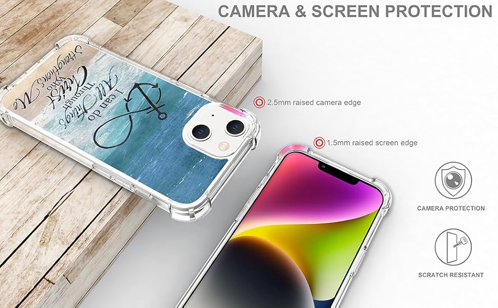 Amazon.com: MUQR Case Compatible with iPhone 15 Cute Aesthetic Kawaii Designer Bible Verses ...