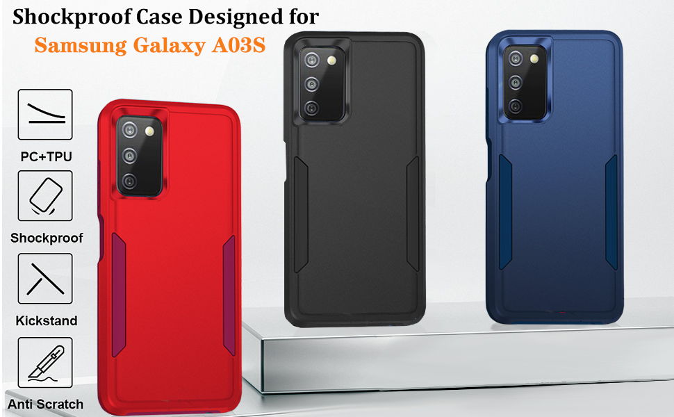 Amazon.com: Yiakeng for Samsung Galaxy A03S Case, Galaxy A03S Phone Case with HD Screen ...