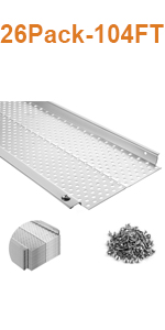 FIRMDKWEED 5 inch Gutter Guard, 39 Pack,156ft, Aluminum Mesh Leaf ...