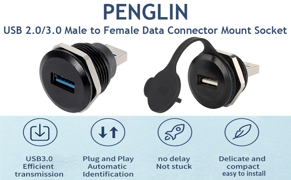Amazon.com: PENGLIN 2PCS USB 3.0 Connector, USB Male to Female ...