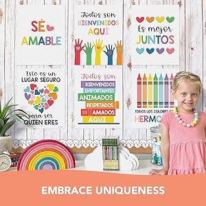 Amazon.com : Hadley Designs 6 Spanish Classroom Decorations – Spanish ...