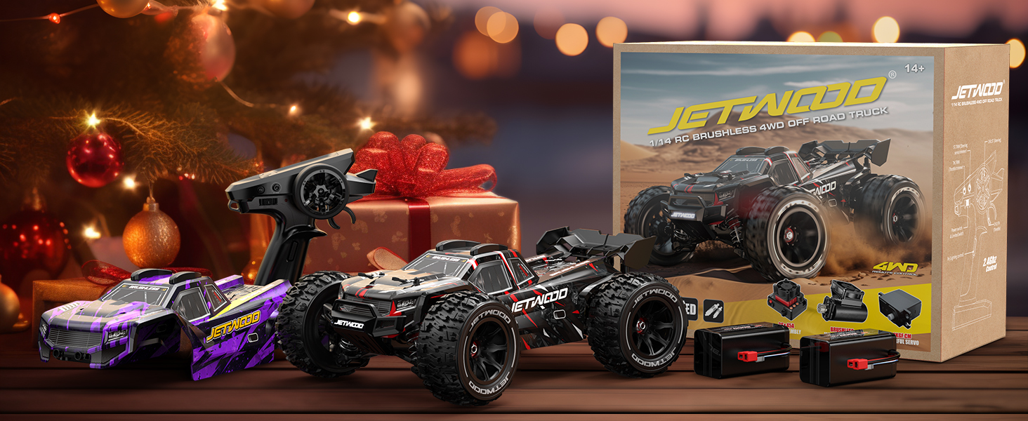 Amazon.com: Jetwood 1/14 All Terrain Super Fast Remote Control Car for Adults, 50mph Electric ...