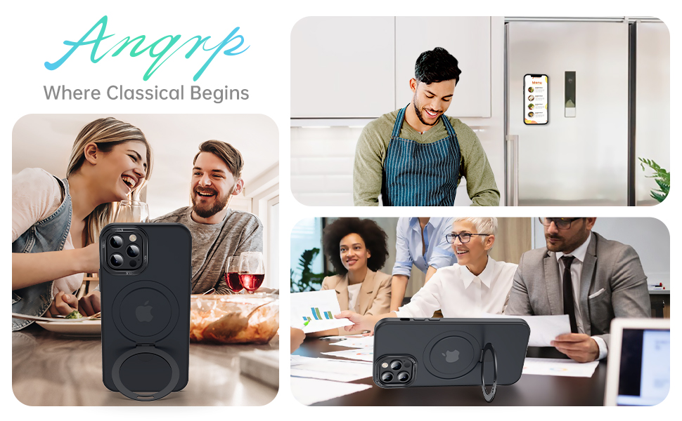 Amazon.com: Anqrp Designed for iPhone 12/12 Pro Case with Magnetic Invisible Stand, [Compatible ...