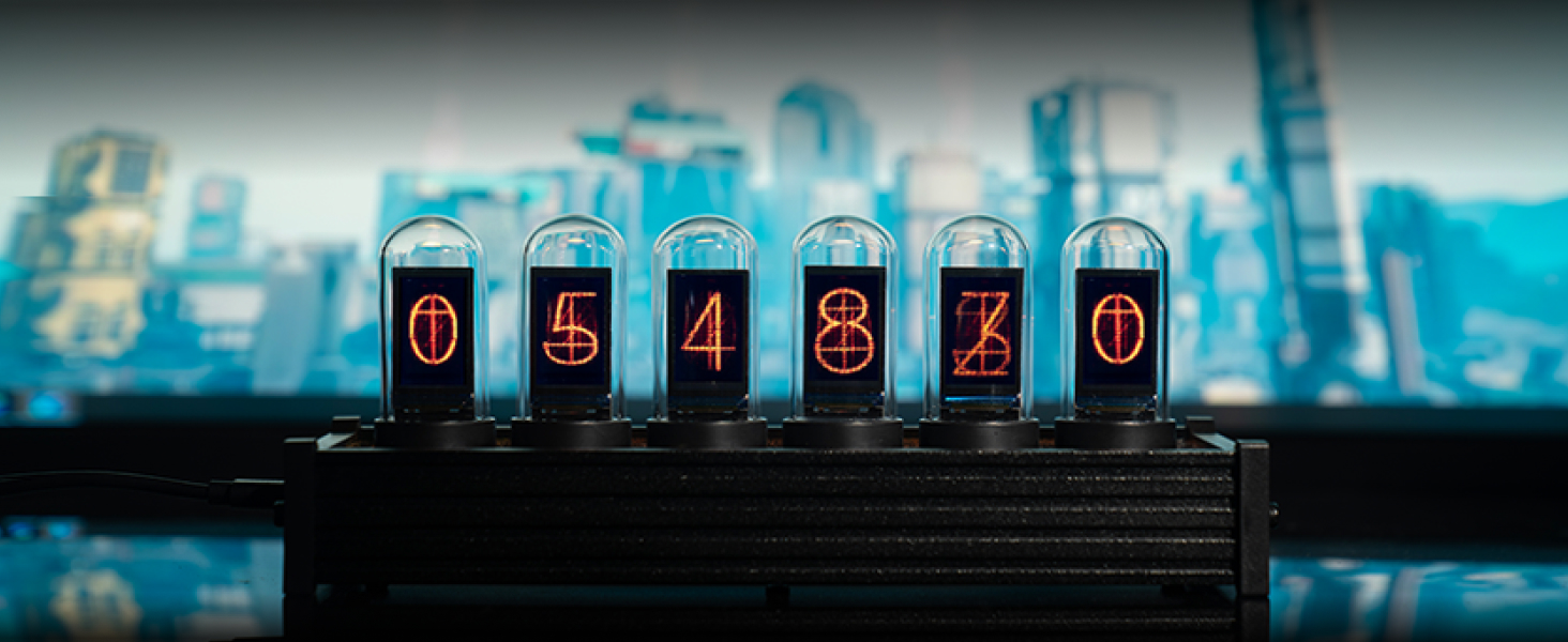 Amazon.com: XCOOL Nixie Tube Clock, Vacuum Tube Clock in Cyberpunk ...
