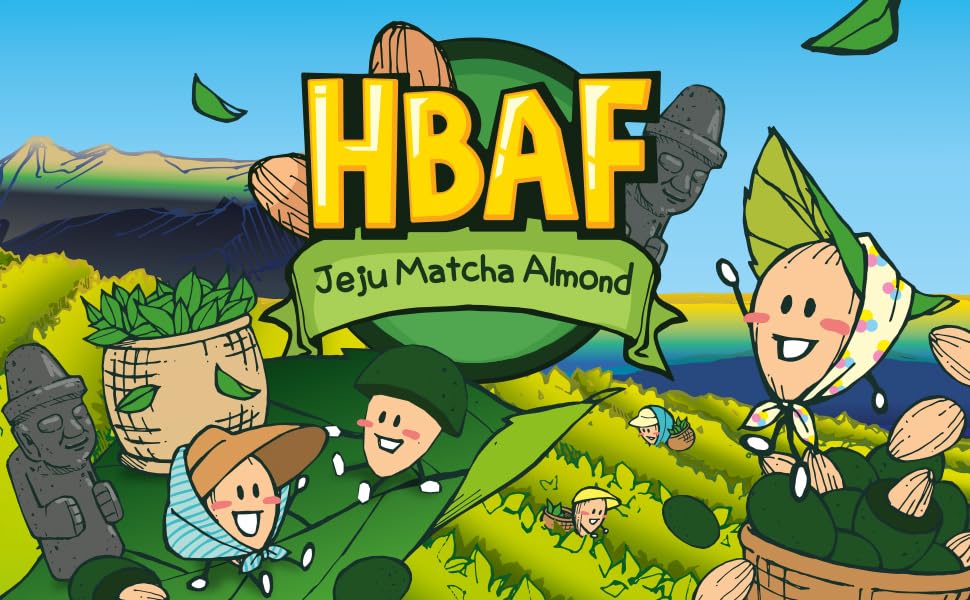 Amazon.com: [Official Gilim HBAF] Korean Jeju Matcha Chocolate Almonds Protein Snack Nuts (Jeju ...