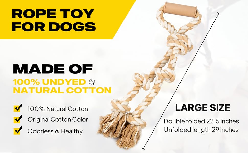 Amazon.com : Fida Dog Rope Toys for Aggressive Chewers,Large Dog Toy ...
