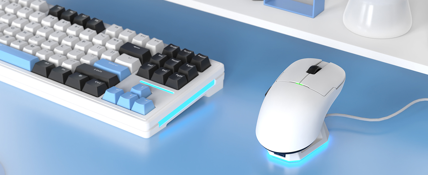 Amazon.com: ATTACK SHARK x Ajazz AJ159P Gaming Mouse with Magnetic RGB Charging Dock,2.4G ...