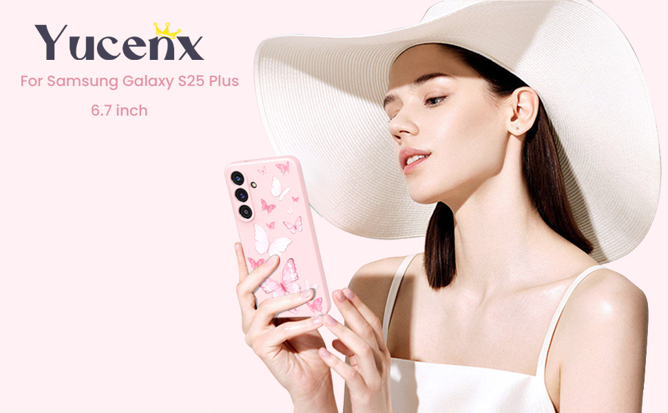 Amazon.com: Yucenx for Samsung Galaxy S25 Plus Case, Girls Women Florals Liquid Silicone Phone ...