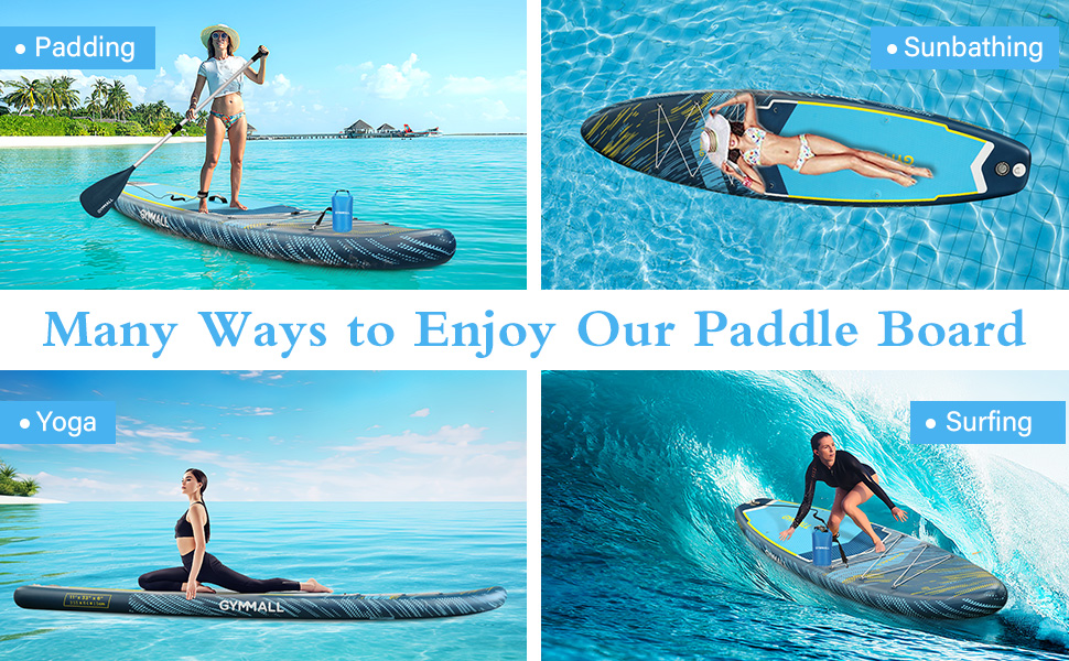 GYMMALL Paddle Board, Inflatable Stand Up Paddleboard for Adults ...