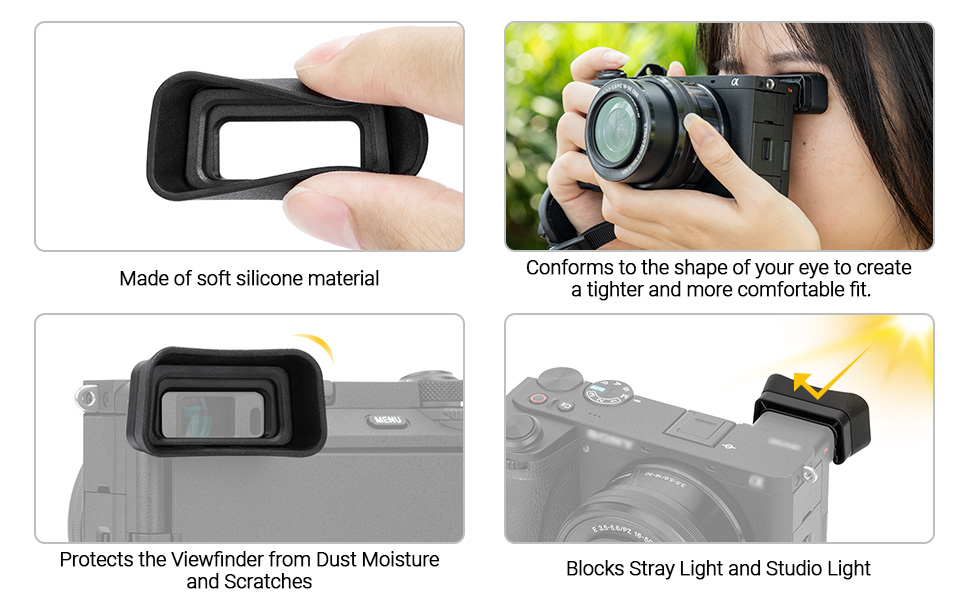 Amazon.com : A6700 Eyecup Eyepiece, Soft Silicon Extended Camera Eye Cup Viewfinder Special ...