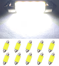 Amazon.com: 10x C10W C5W LED COB 12SMD Festoon Bulb 41mm 12V White 6500K Lamp Bulbs for Cars ...