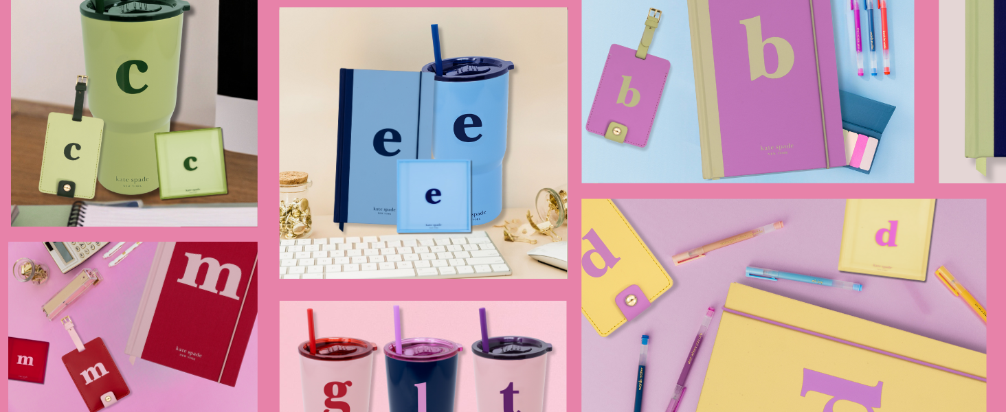 Amazon.com | Kate Spade New York Leatherette Luggage Tag with Secure Strap, Colorful Suitcase ...