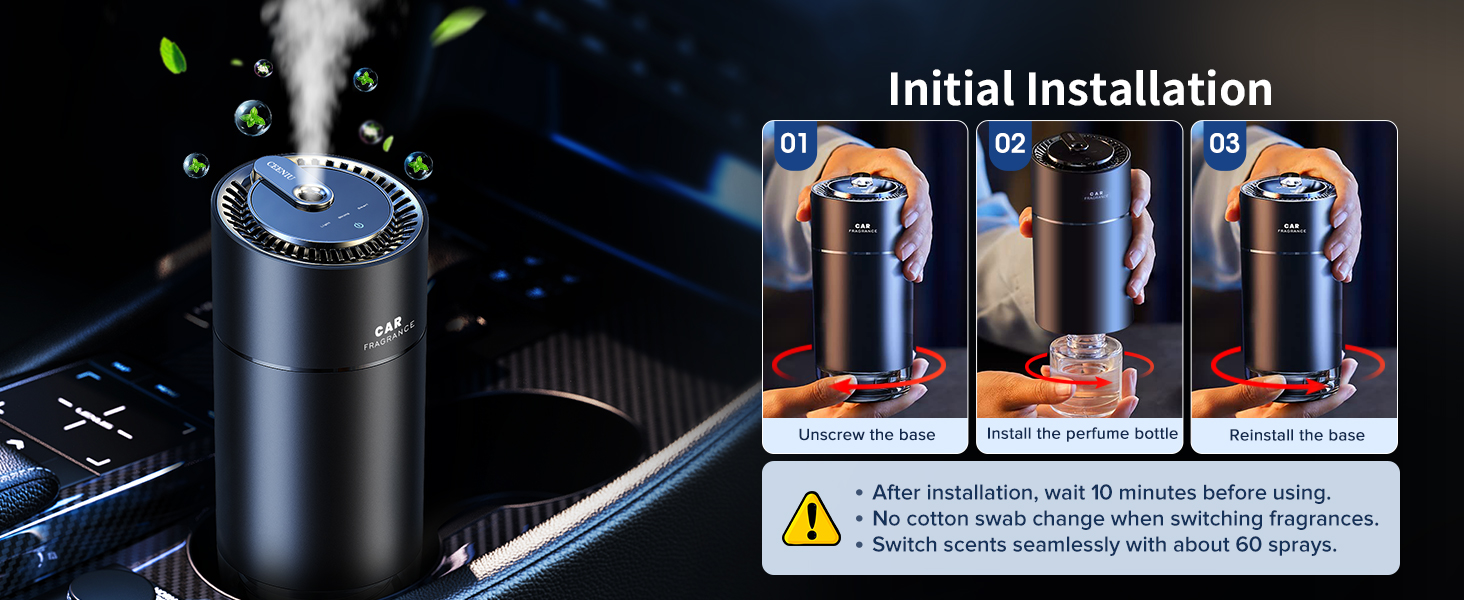 Ceeniu Car Air Fresheners - F26/F39 Car Perfume Refill 45ml - Pure Cologne Scent - Natural Plant ...